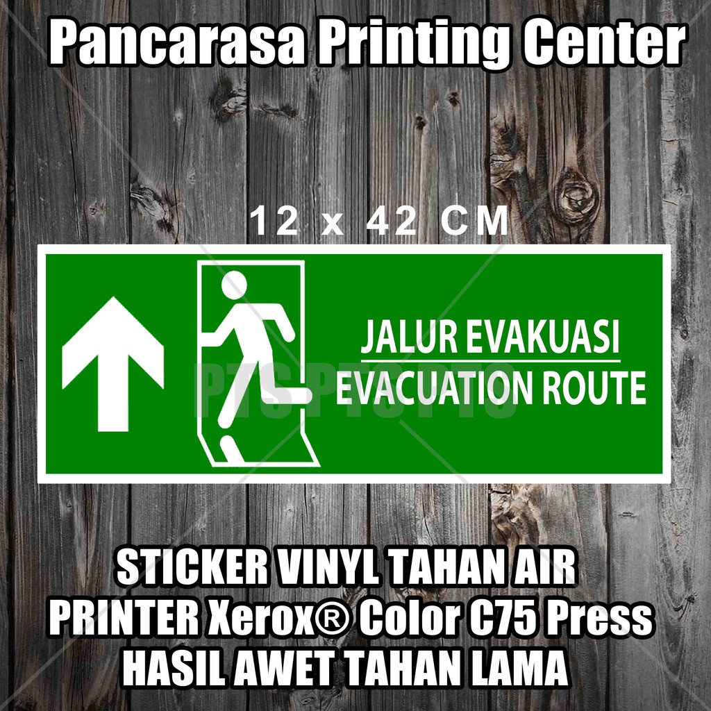 Jual Sticker 9 Evacuation Route Safety Sign Warning Imo Surabaya ...