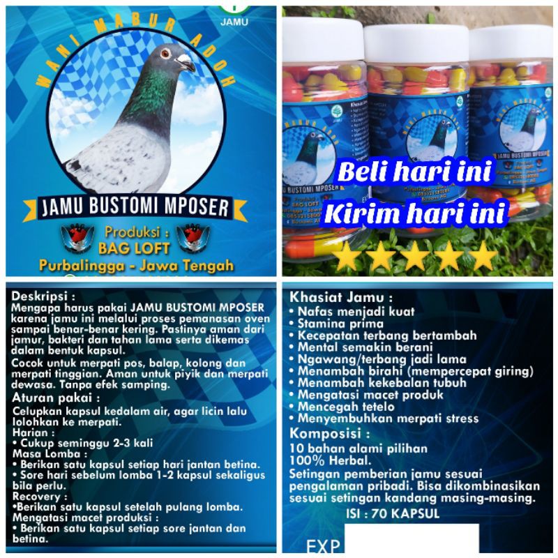 Jual JAMU MERPATI POS/RACING PIGEON HERBS | Shopee Indonesia
