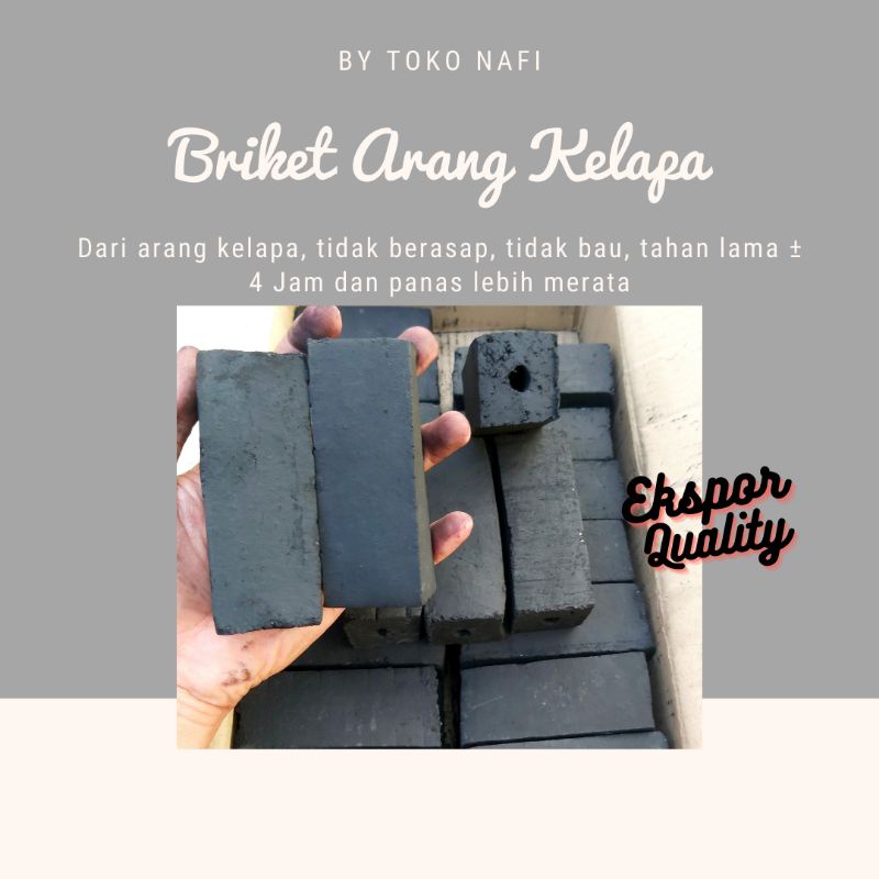 Jual Briket arang kelapa ekspor quality | Shopee Indonesia