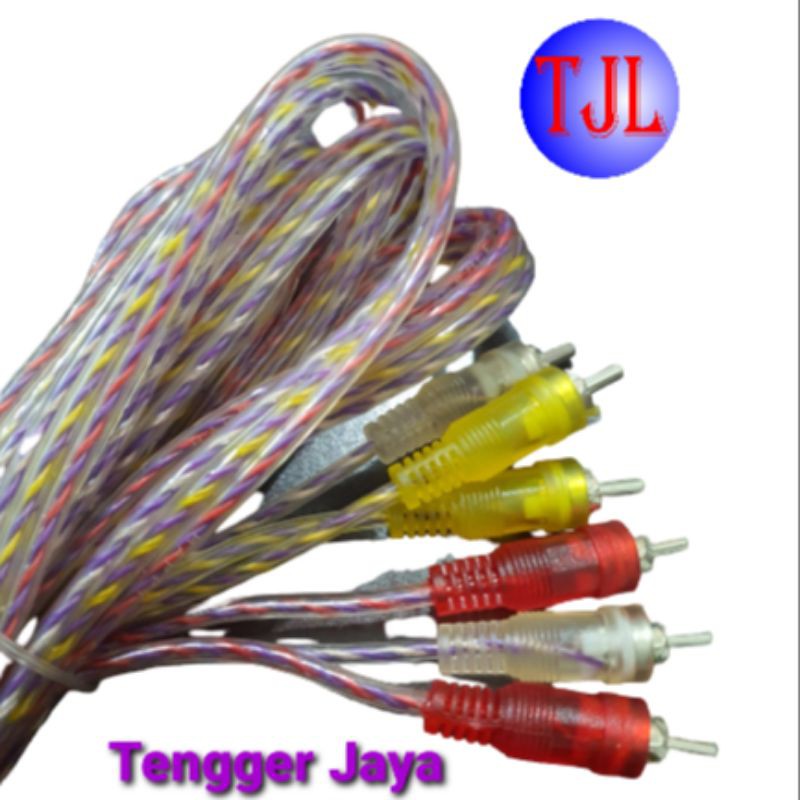 Jual KABEL RCA 1,5m / Kabel RCA AUDIO Transparant 3-3 1,5m / KABEL AUDIO / KABEL JACK AUDIO ...
