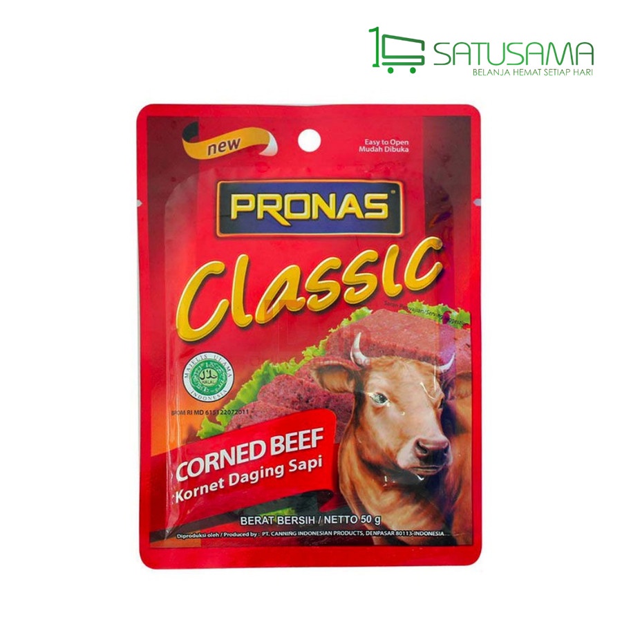 Jual PRONAS CORNED BEEF SACHET 50 G | Shopee Indonesia
