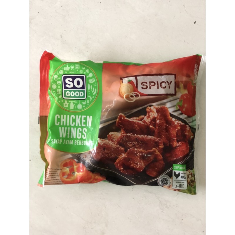 Jual Sogood So Good Spicy Chicken Wings Sayap Ayam Pedas 400gr SEMARANG ...