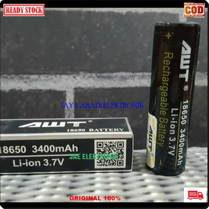 Jual G409 Baterai 3.7V volt 18650 battery Rechargeable Lithium charging batu batery flat rata ...