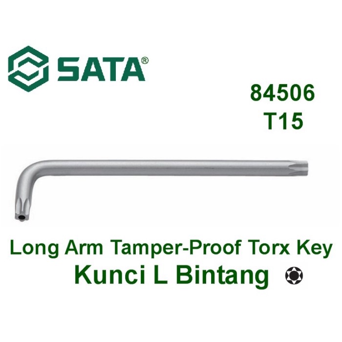 Jual KUNCI L BINTANG 84506 - TORX TAMPER PROOF KEY T-15 SATA | Shopee ...
