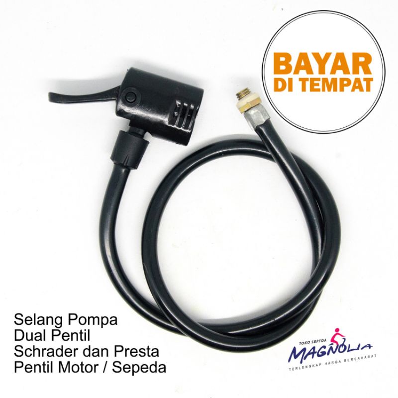 Jual SELANG POMPA SEPEDA KOMPA ANGIN BAN MOTOR BAUT BESI PLASTIK 2 ...