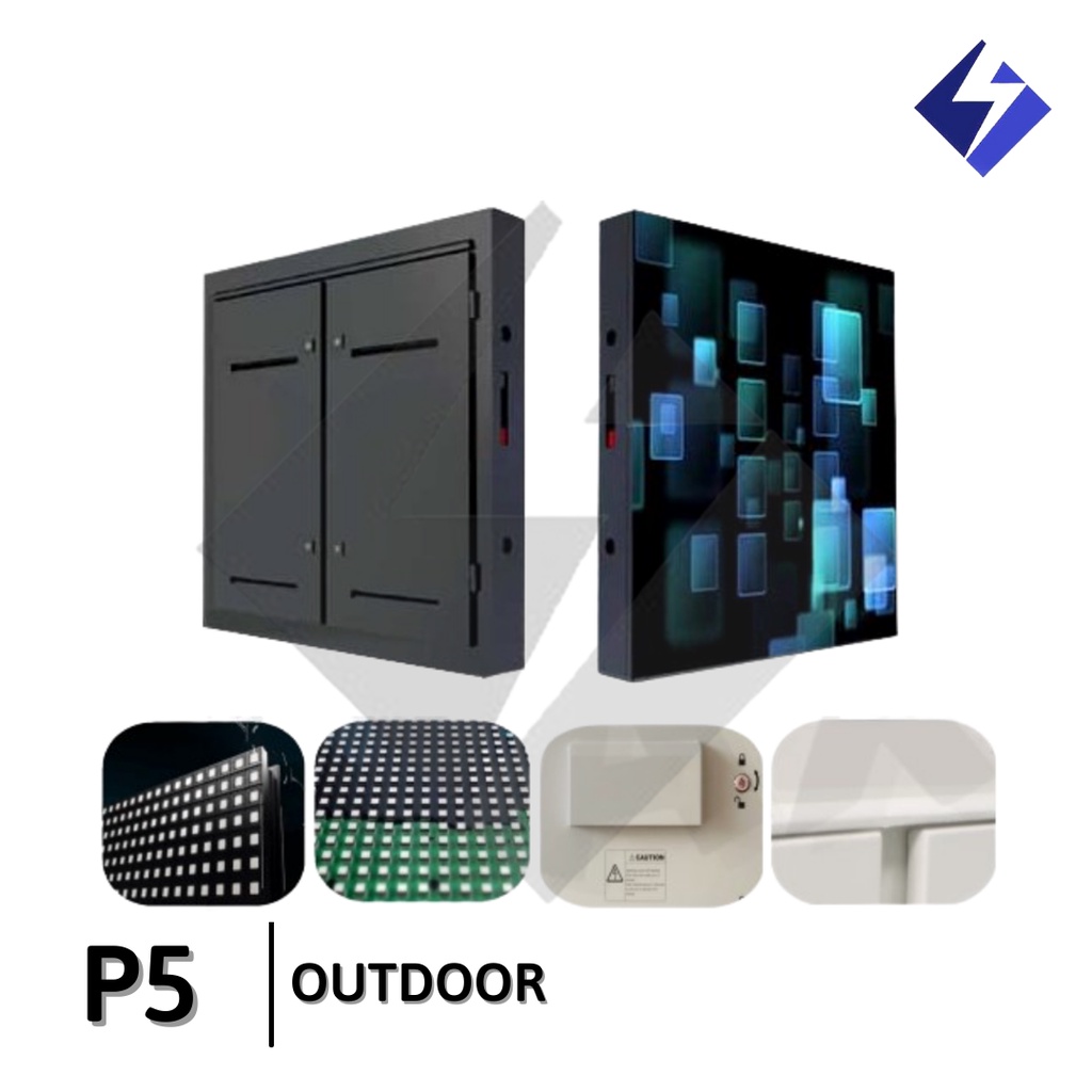 Jual P5 Outdoor Led Screen Videotron Cabinet 96 x 96 cm Full Set ...