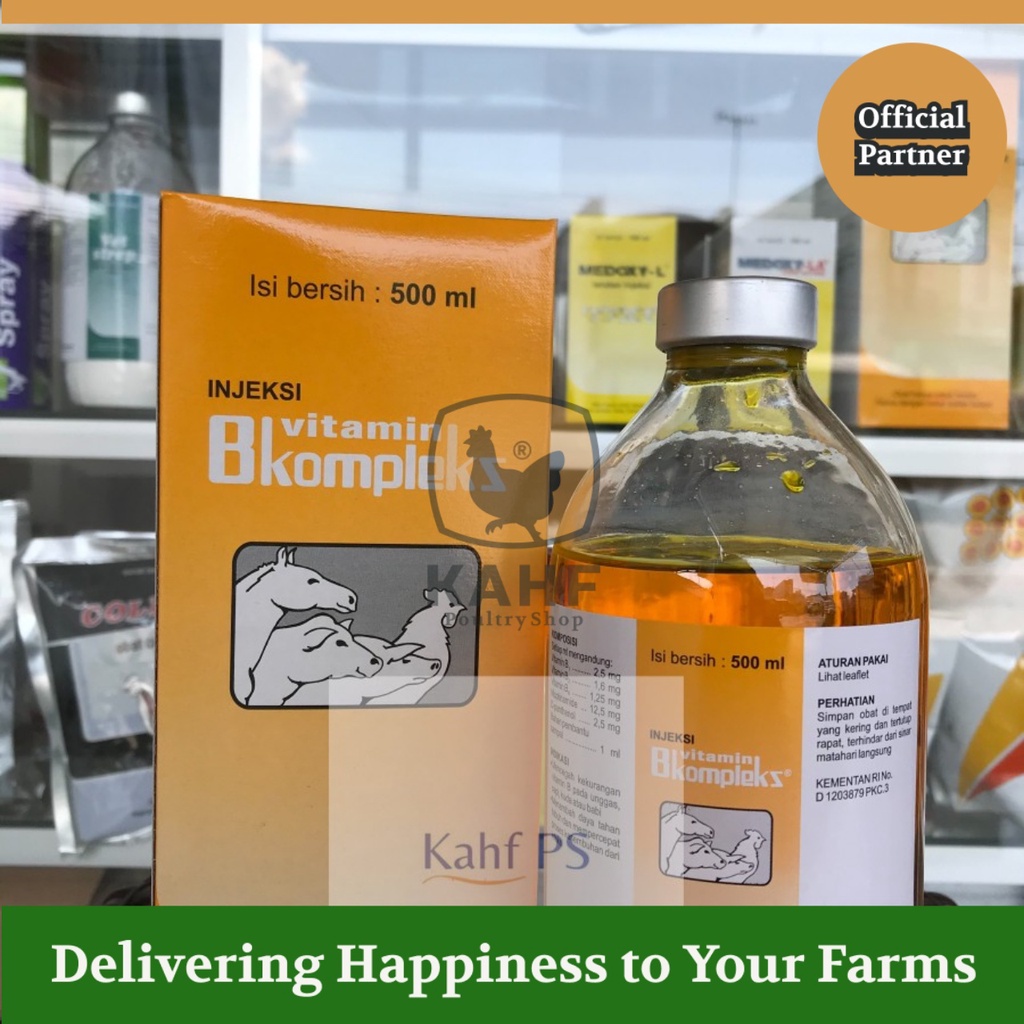 Jual Vitamin B kompleks Injeksi 500 ml Injekvit B Plex Medion Unggas ...