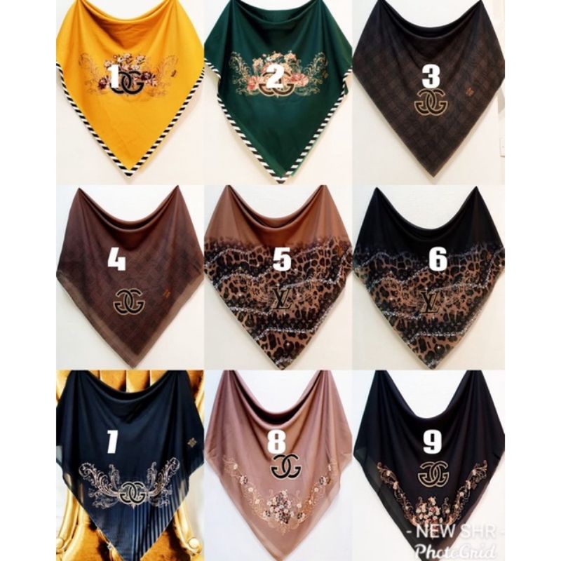 Jual Hijab Gucci Square edisi Milo 08 original by SHR | Shopee Indonesia