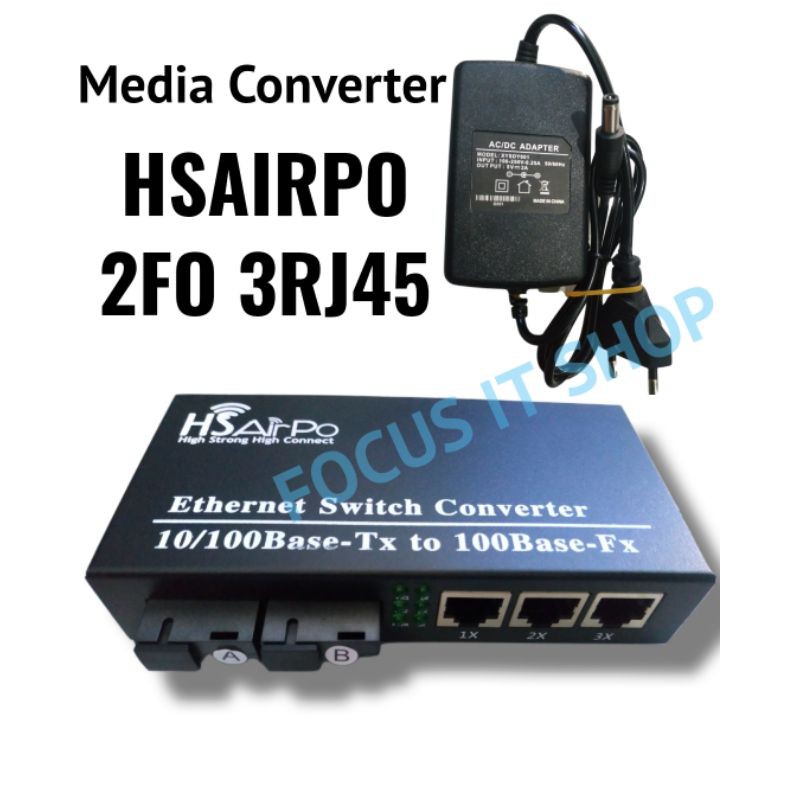 Jual Media Converter HTB 2FO 3RJ45 HSAIRPO | Shopee Indonesia