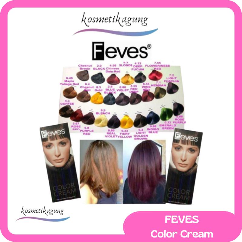 Jual FEVES Color Cream | Semir Feves | 60 ml | Shopee Indonesia