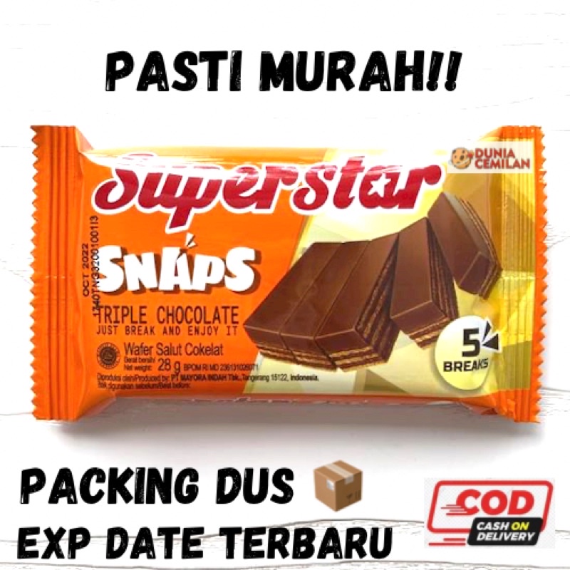 Jual [TERMURAH!!] Superstar Snaps Triple Chocolate 28gr - Wafer Triple ...
