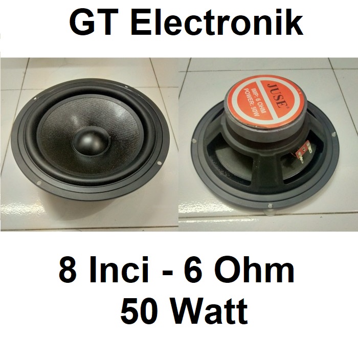 Jual Speaker Juse 8 In - 6 ohm - 50 Watt 8 inchi Baru Woofer Spiker ...