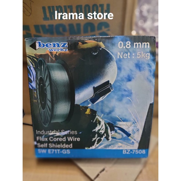 Jual Kawat Las CO2 Flux Core Wire MIG 0.8MM 5Kg E71T-GS Tanpa Gas CO2 Benz | Shopee Indonesia