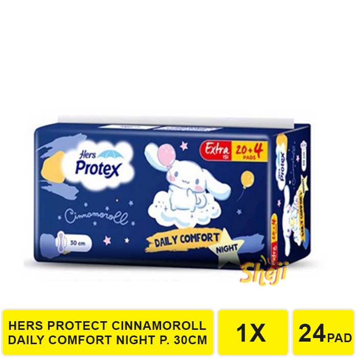 Jual HERS PROTECT CINNAMOROLL DAILY COMFORT NIGHT 20+4 PAD (P=30 CM ...