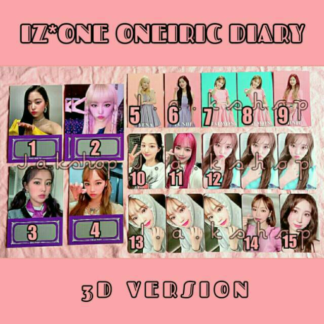Jual OFFICIAL IZONE ONEIRIC DIARY 3D VERSION SCRATCH CARD AR CARD PHOTOCARD KPOP IZ*ONE WONYOUNG ...