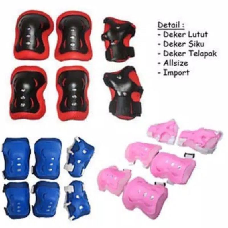 Jual Deker Sepatu Roda Pelindung Siku Tangan Lutut Kaki Pengaman ...