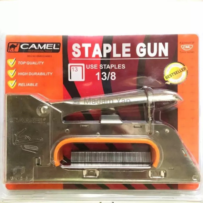 Jual CHY Gem - Staples Gun Tacker Heavy Duty Camel / Staple Hekter Jok ...