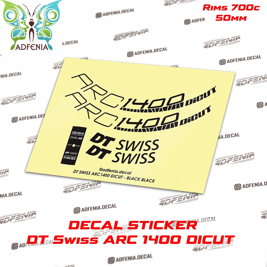 Jual Decal Sticker DT Swiss ARC 1400 DICUT 50 Velg Carbon 5cm Cutting ...