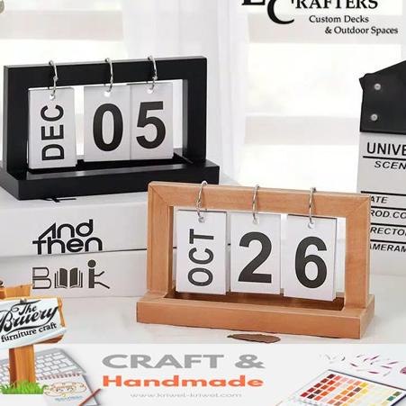 Jual Countdown ornamen kalender kecil Kreatif kayu diy flip kalender ...