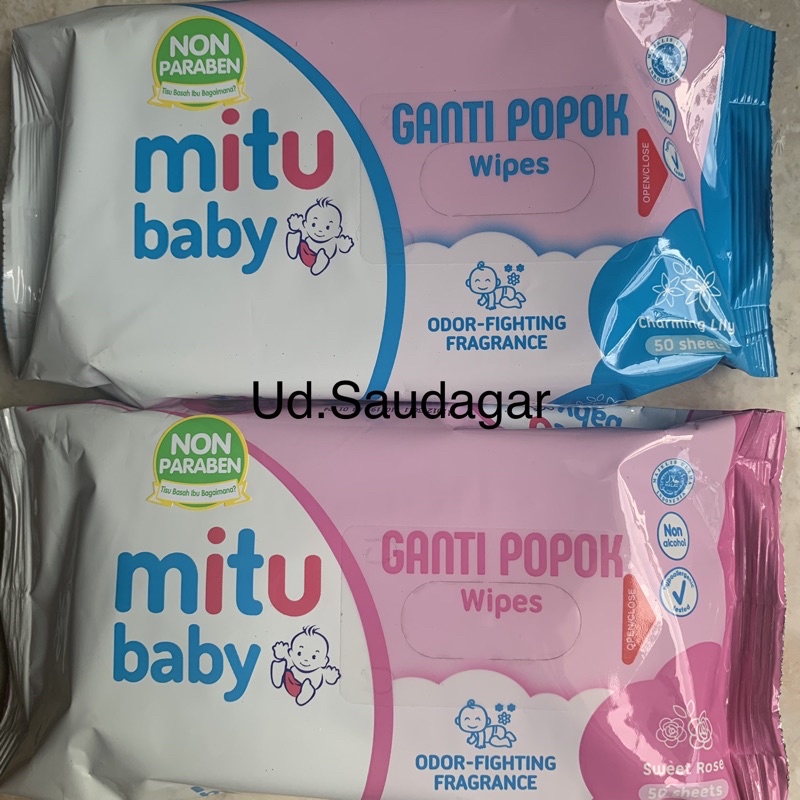 Jual Tissue Mitu Baby Wipes Tisu Basah Ganti Popok Bayi 50 Sheets ...