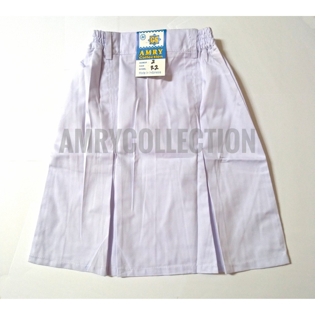 Jual Rok SD-SMP pendek putih span belah 2 seragam sekolah | Shopee Indonesia