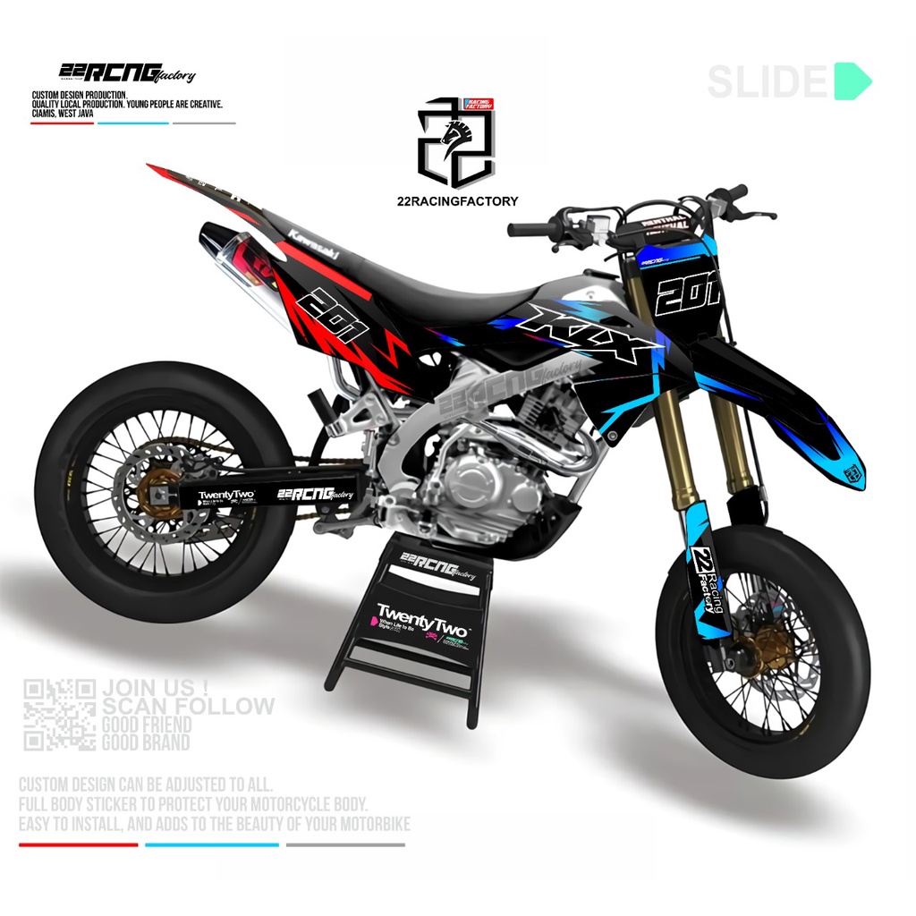 Jual DECAL KLX DTRACKER SUPERMOTO CUSTOM | Shopee Indonesia