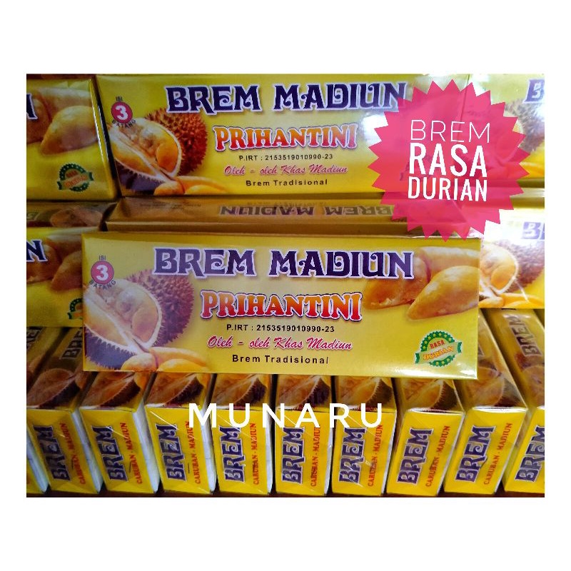 Jual Brem Madiun Rasa Durian Khas Prihantini Asli | Shopee Indonesia