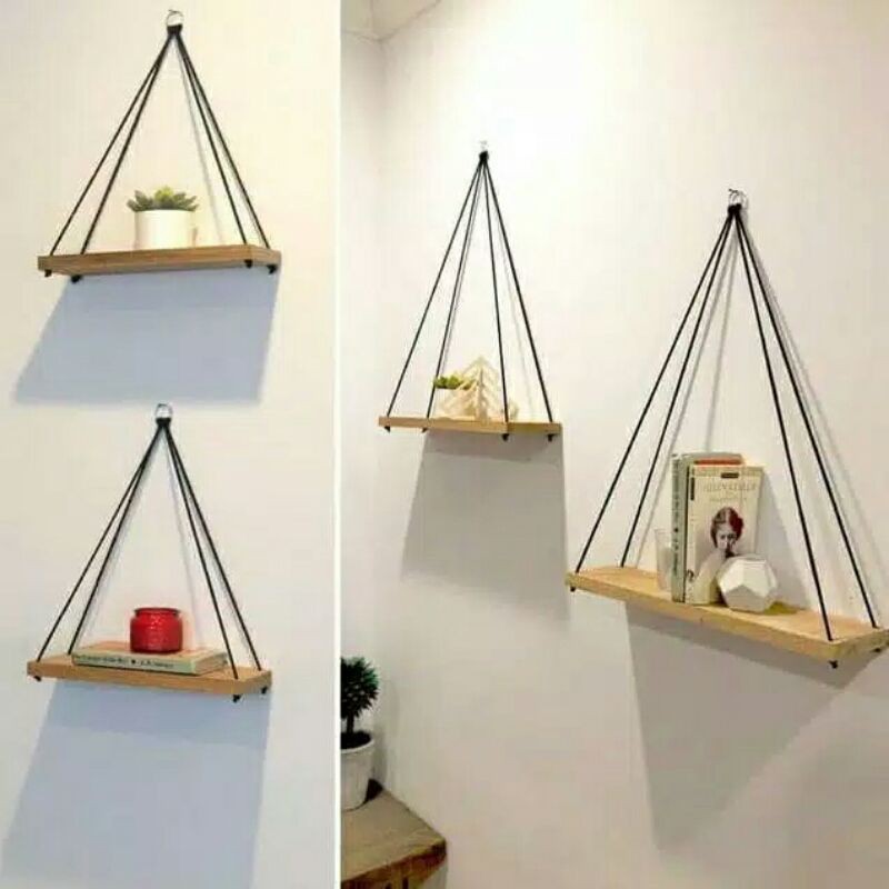 Jual RAK TALI AMBALAN TALI JATI BELANDA RAK GANTUNG MINIMALIS MODERN ...