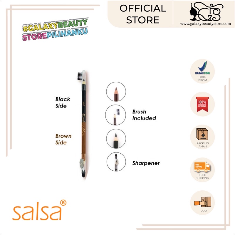 Jual SALSA PENSIL ALIS 2IN1 / EYEBROW GURU | Shopee Indonesia