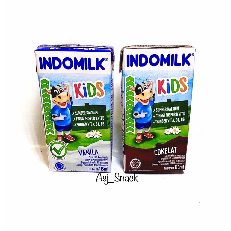 Jual INDOMILK KIDS RASA VANILA, COKELAT NET 115 ML | Shopee Indonesia