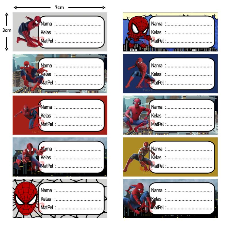 Jual Stiker Label Buku Karakter Spiderman | Shopee Indonesia