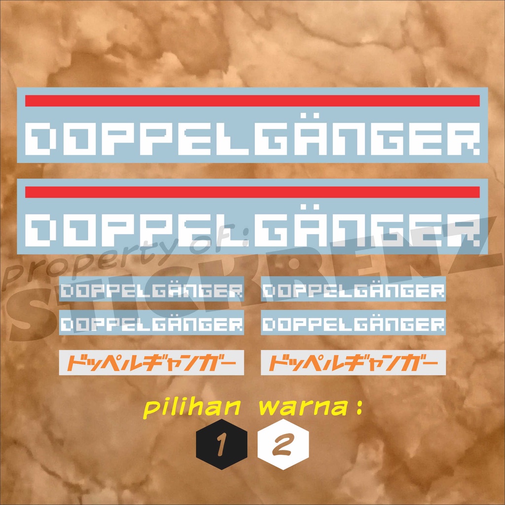 Jual Cutting Sticker Stiker Frame Sepeda Lipat Minivelo Doppelganger 01 ...
