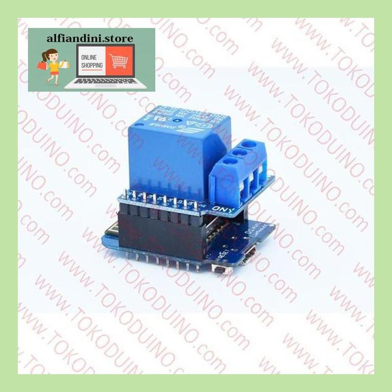 Jual Alfjd0R5 Wemos D1 Mini Relay Shield Iot Relay V2.0 Shield ...