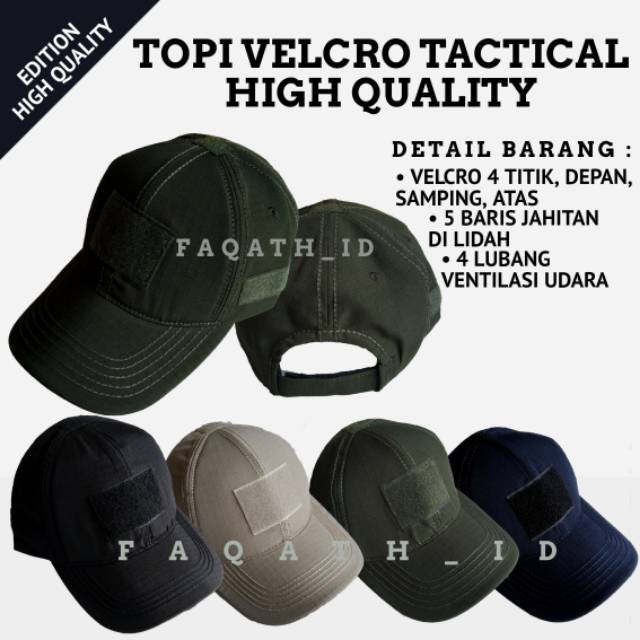 Jual Topi tactical velcro & topi tactical & topi taktikal & topi polos ...