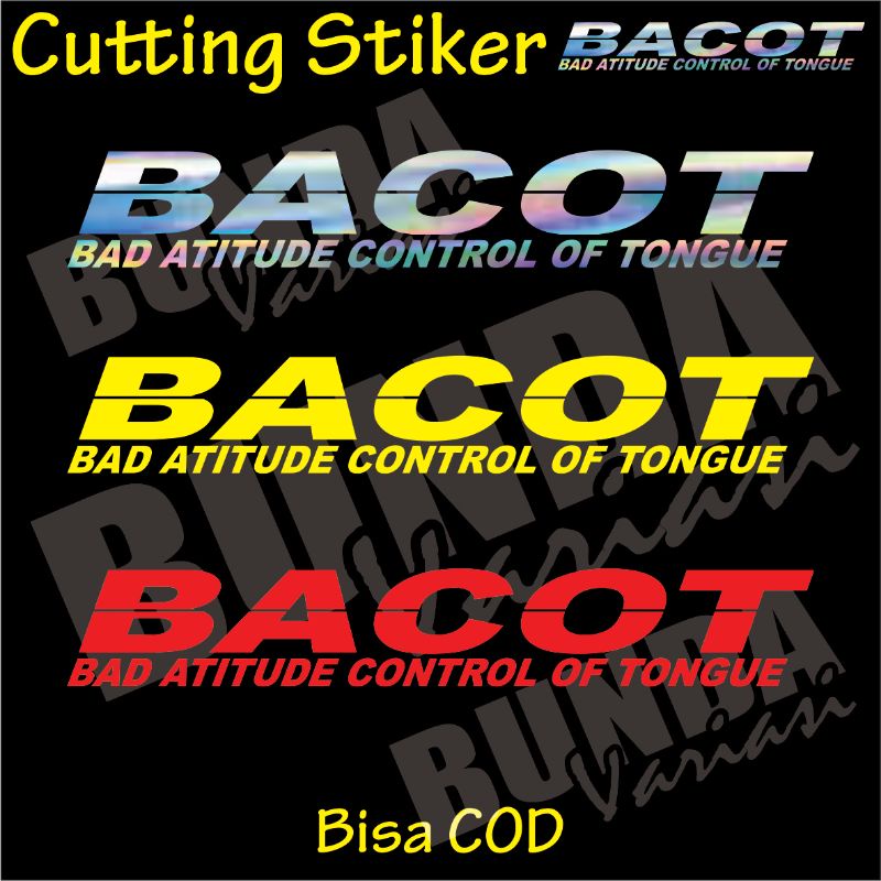 Jual stiker bacot cutting sticker reflective viral hologram rainbow ...