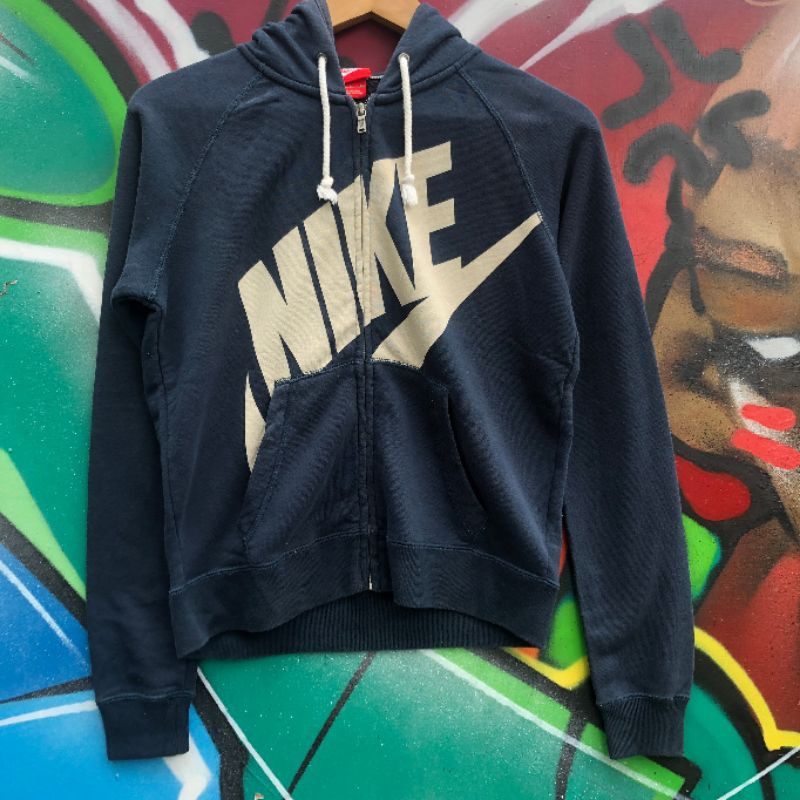 Jual Nike logo zip hoodie donker | Shopee Indonesia