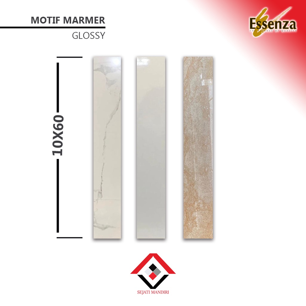 Jual granit 10x60 - motif marmer - lis plin - essenza | Shopee Indonesia