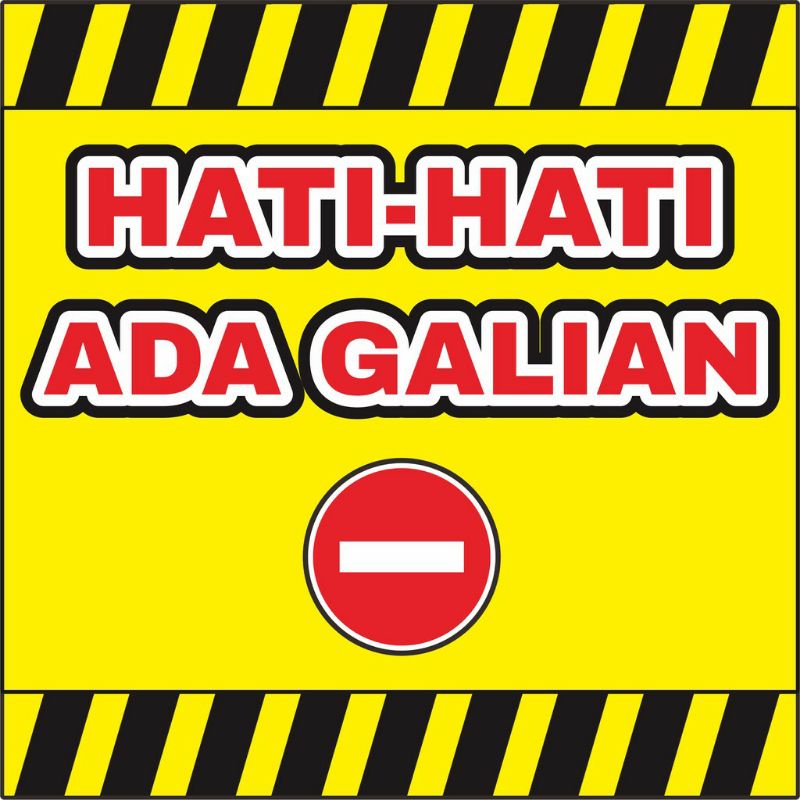 Jual spanduk hati hati ada galian ukuran 100 x 100 cm | Shopee Indonesia