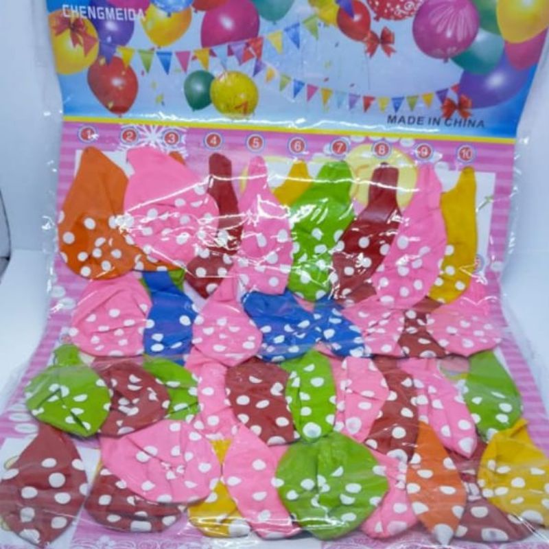 Jual BALON WARNA (1 LEMBAR ISI 40PCS) | Shopee Indonesia
