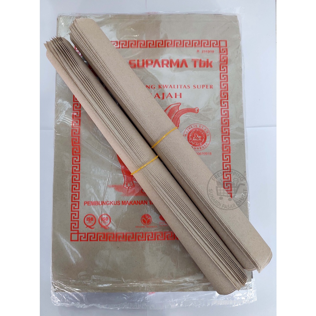 Jual Kertas nasi cap Gajah Merah / Kertas Nasi Cokelat Besar / Kertas ...