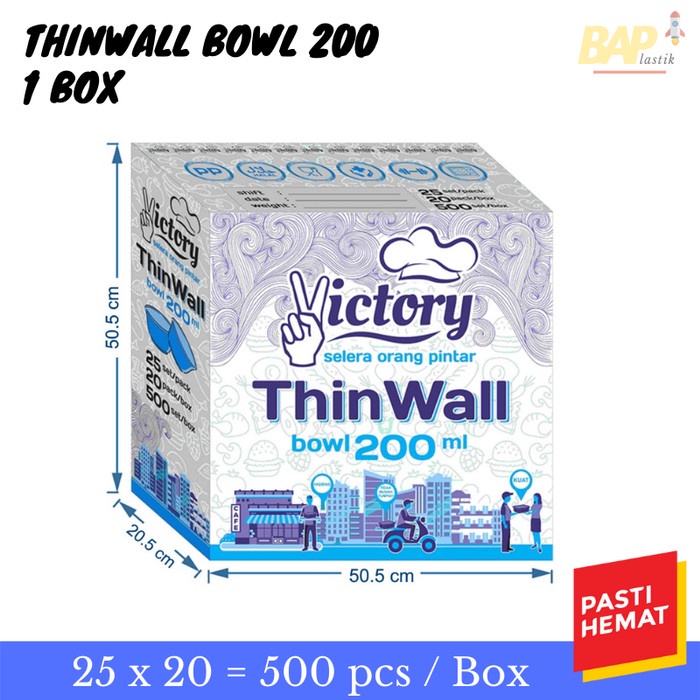 Jual Thinwall Bowl 200 Victory ( 1 DUS ) | Shopee Indonesia