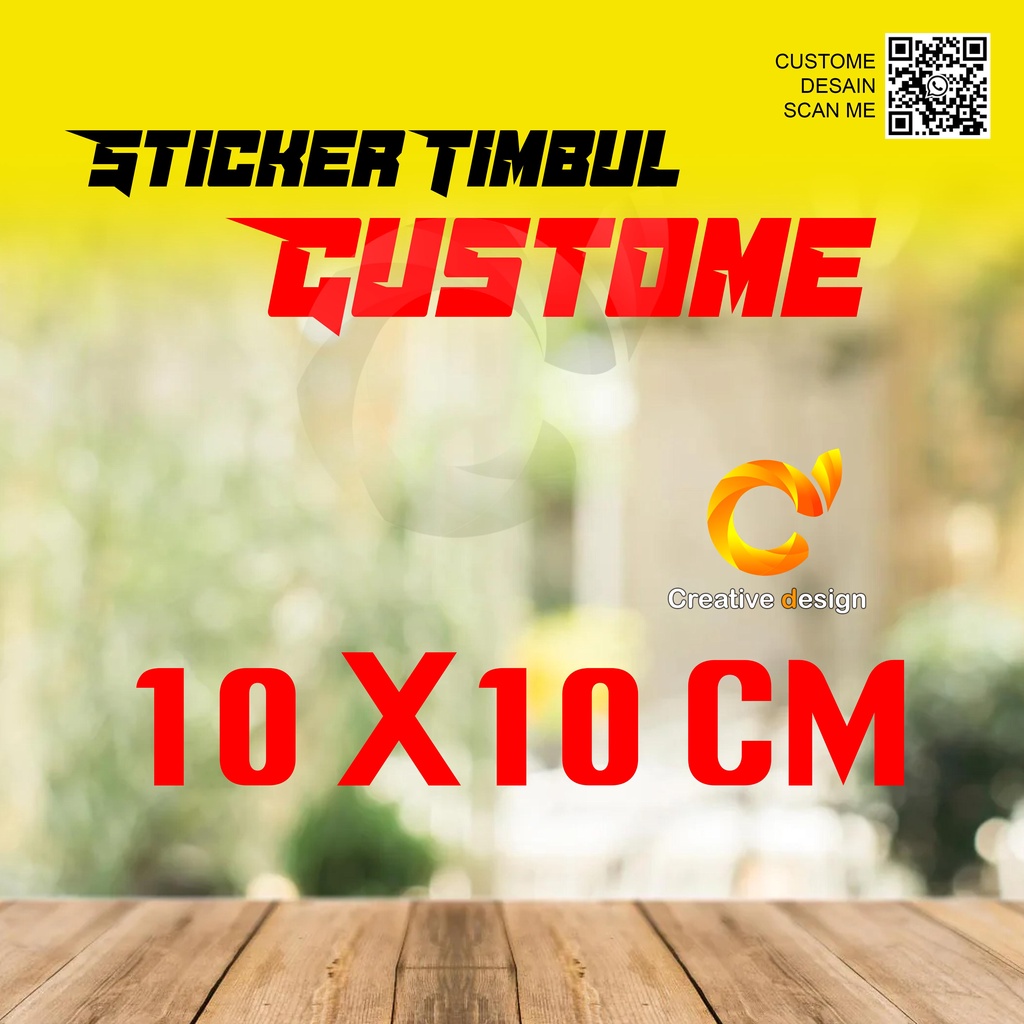 Jual STICKER TIMBUL RESIN CUSTOME UKURAN 10X10 CM | Shopee Indonesia