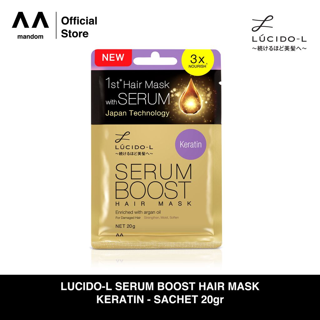 Jual LUCIDO-L Serum Boost Hair Mask Keratin 20gr (Sachet) | Shopee ...