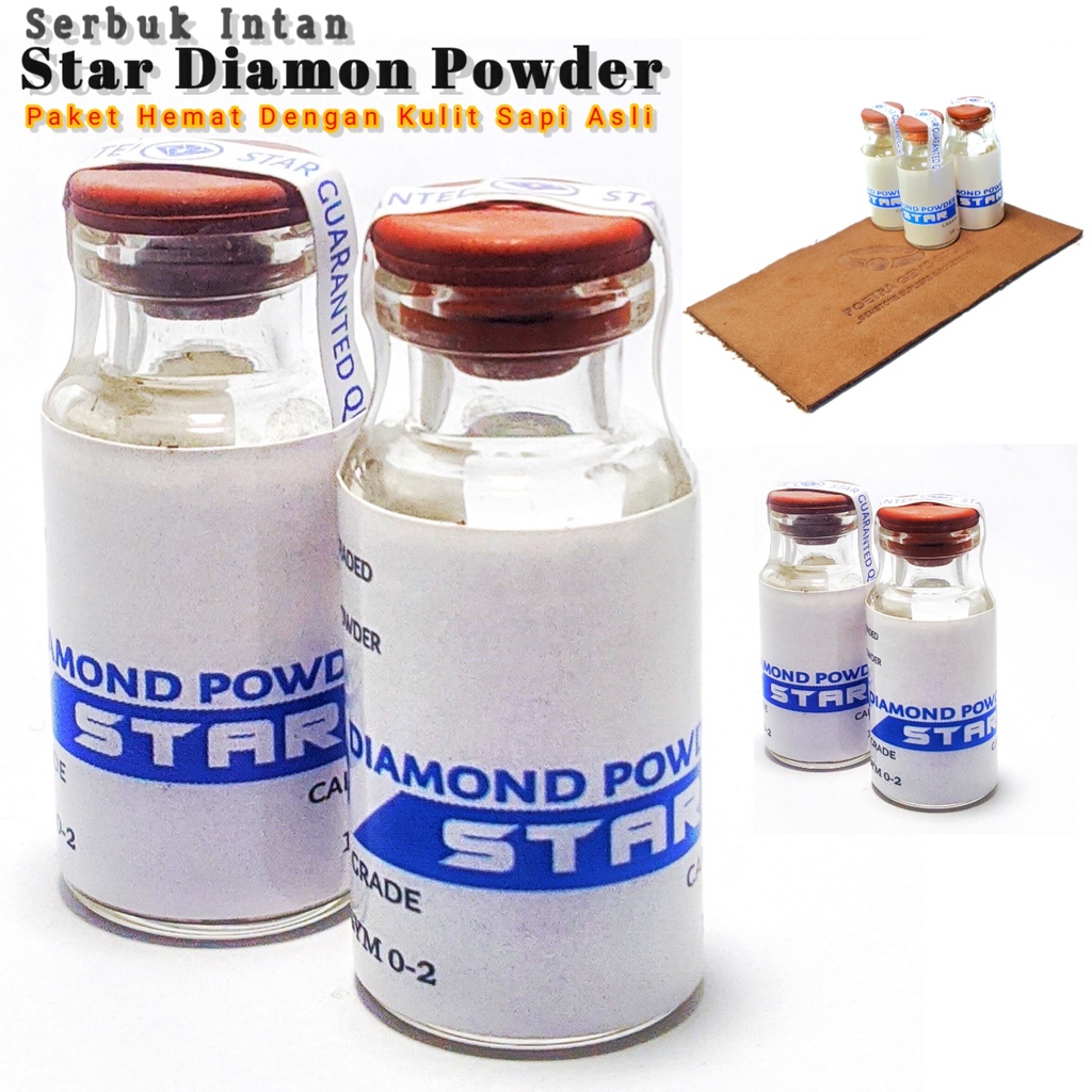 Jual Paket Finishing Gosok Poles Kulit Gosok dan Serbuk Intan Star 0.2 ...