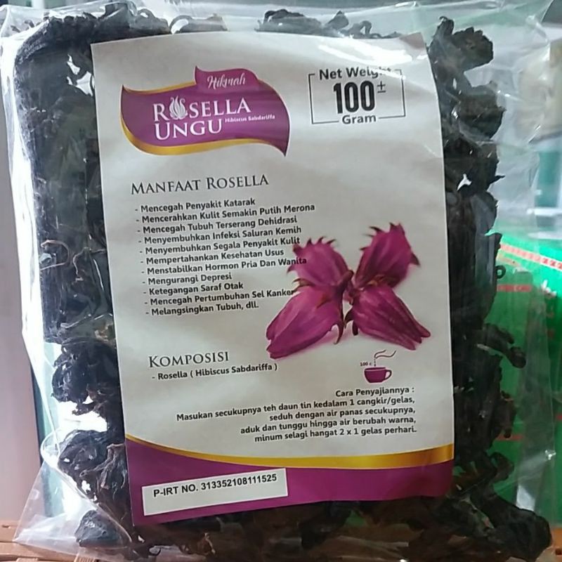 Jual Teh Bunga Rosela Ungu 100gr Vitamin C Alami | Shopee Indonesia