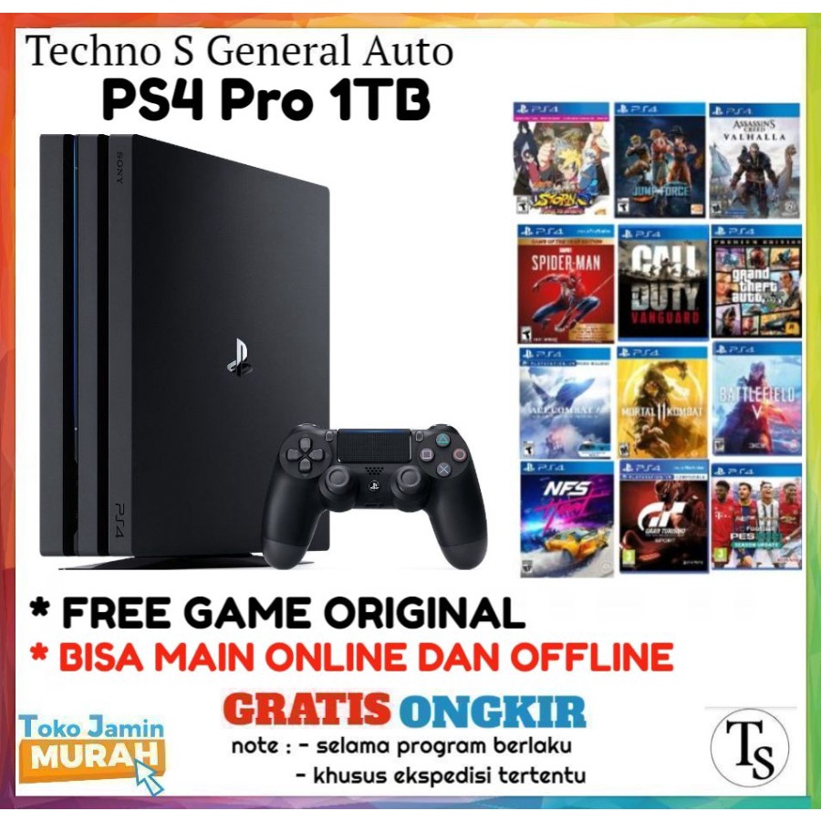 Jual PS4 Pro 1TB FullGame Original / PS 4 Pro 1 TB Garansi PLAYSTATION 4 PRO/SLIM/FAT HDD 1TB ...