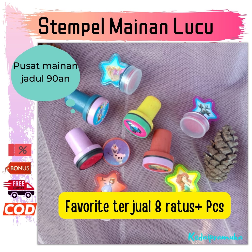Jual Mainan Edukasi Anak Cap Stamp Stempel Bintang Tinta Lucu / Motif ...