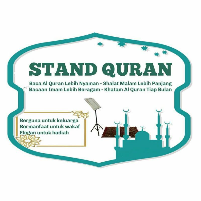 Jual Standbook Tripod standing penyangga al quran - stand buku Rehal ...