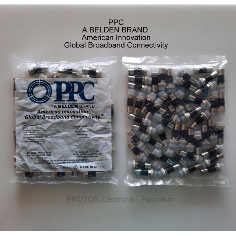 Jual F Compression Connector Coaxial RG6 O PPC BELDEN EX6XLWSPLUS ...