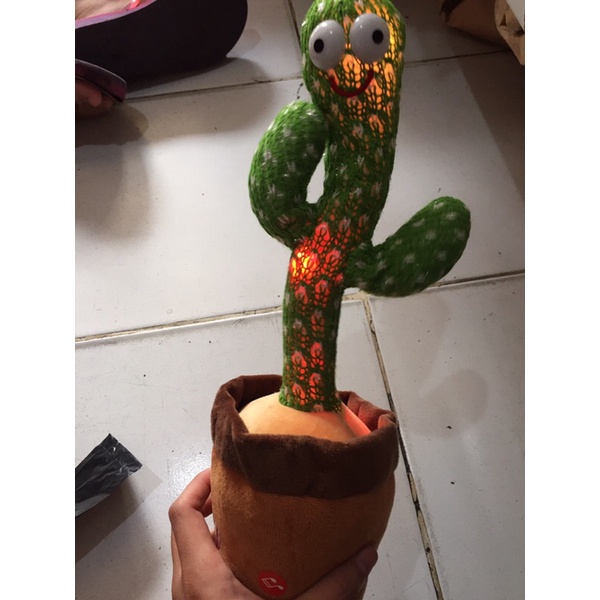 Jual Mainan Kaktus Goyang/Talking Cactus DICAS ATAU PAKE BATRE | Shopee ...